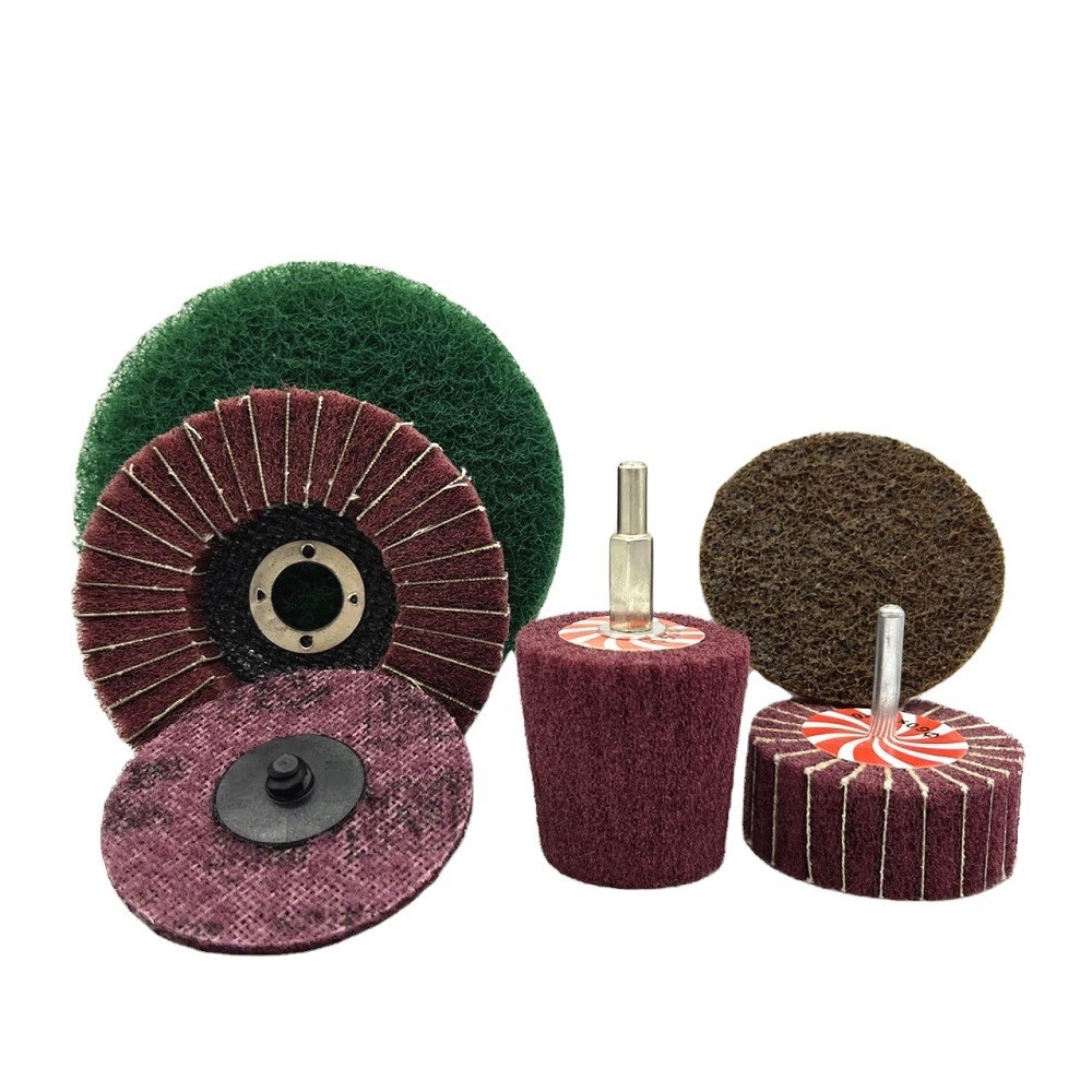 Deburring and Surface Drawing Non-Woven Flap Disc Wheel with Stainless ...
